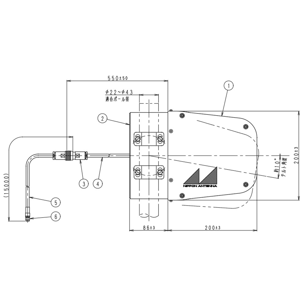 MCAアドバンスSMAP型 カバー付3素子 3BD-930A（15MSMA-P）セット: 通信用機器(無線通信機器・IoT機器) | 日本 ...