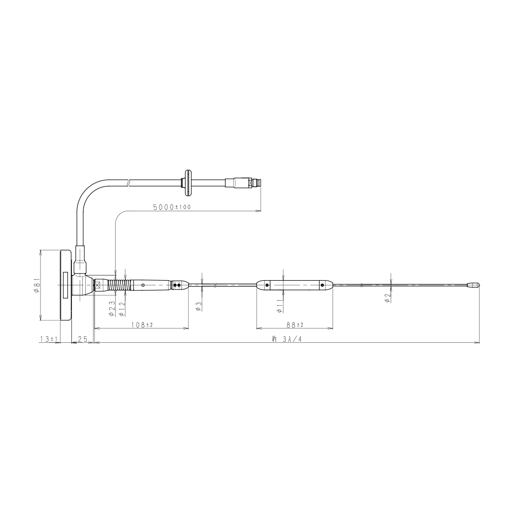 400MHz帯 車載用高利得マグネット式アンテナ（5D-2V) HMG-450-5B-09 f:365-387 (ｾｯﾄ): 通信用機器(無線 ...