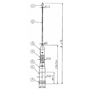 150MHz 1/2λエレメント(NP型） HGW-150-1PN-09 140-143: 通信用機器(無線通信機器・IoT機器) | 日本 ...